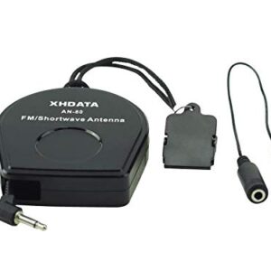 XHDATA AN-80 Shortwave Reel Antenna FM SW External Antenna Whip Antenna to Improve Signal Reception Suitable for FM SW Radio