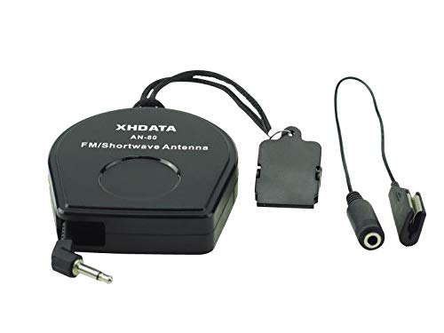 XHDATA AN-80 Shortwave Reel Antenna FM SW External Antenna Whip Antenna to Improve Signal Reception Suitable for FM SW Radio