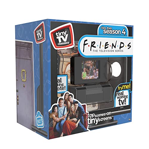 Basic Fun New Fall '21 - Tiny TV Classics - Friends Edition - Newest Collectible from Watch top Friends Scenes on a Real-Working Tiny TV (with Working Remote)!