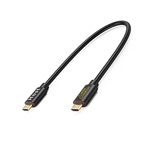 CableCreation Short Micro USB to Micro USB OTG Cable 8inch, Micro USB Male to Micro USB Male Cable Works for DJI Spark Mavic, PS4, Owlet, Android Phone Tablet, DAC and More,20CM