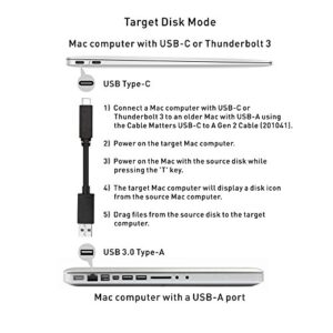 [USB-IF Certified] Cable Matters 10 Gbps Gen 2 USB A to USB C Cable 3.3 ft (USB C to USB Cable) in Black