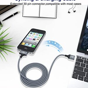 iPod Charger Cable 6.6FT 2PCS,AkoaDa Apple Certified 30Pin Charger USB Sync Cable,USB iPad 2 Charger High Speed Sync Charging Cord Cables for iPhone 4 4s 3G 3GS iPod Classic iPad 1 2 3 iPod Touch Nano