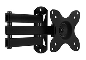 mount-it! tv wall mount, universal fit for 19, 20, 24, 27, 32, 34, 37 and 40 inch tvs and computer monitors, full motion tilt and swivel 14” extension arm, vesa 75, 100 compatible