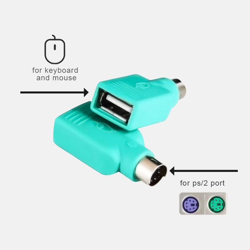 PS2 to USB Female,PS/2 Male Converter Changer Adapter for Keyboard Mouse 2pcs by Oxusbor(Notice:Can't Match All Motherboard,Have Matching Problem)