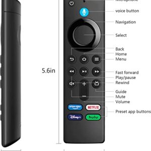 Fernanestal Replacement Voice Remote Control 3rd GEN L5B83G with Power, Volume Control for Fire TV Stick (2nd Gen,3rd Gen,Lite,4K), Fire TV Cube (1st Gen & 2nd Gen), Fire TV (3rd Gen,Pendant Design)