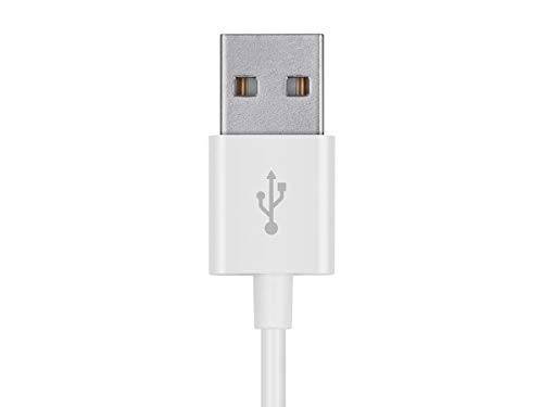 Monoprice USB-A to Micro B Cable - 3 Feet - White, Polycarbonate Connector Heads, 2.4A, 22/30AWG - Select Series