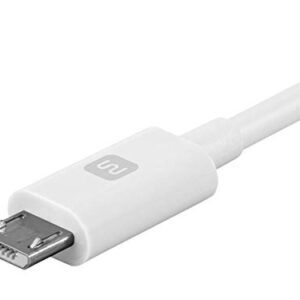 Monoprice USB-A to Micro B Cable - 3 Feet - White, Polycarbonate Connector Heads, 2.4A, 22/30AWG - Select Series