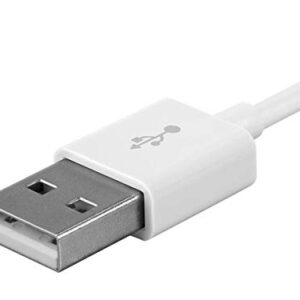 Monoprice USB-A to Micro B Cable - 3 Feet - White, Polycarbonate Connector Heads, 2.4A, 22/30AWG - Select Series