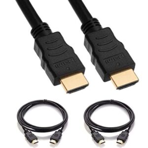 Cable Builders Short HDMI Cable [2-Pack], UHD Ultra High Speed HDMI 2.0 with Ethernet, 4K@30/50/60Hz, 1080P/2160P, 18GBps, 3D, Audio Return, Molded (2FT (2-Pack)