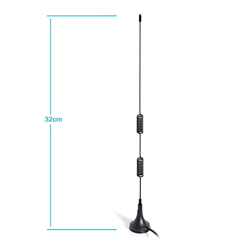 Bingfu VHF UHF Ham Radio Police Scanner Antenna Amateur Radio Mobile Radio Scanner Antenna Magnetic Base BNC Male Antenna Compatible with Uniden Bearcat Whistler Radio Shack Police Scanner Ham Radio