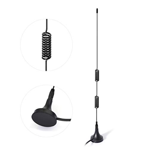 Bingfu VHF UHF Ham Radio Police Scanner Antenna Amateur Radio Mobile Radio Scanner Antenna Magnetic Base BNC Male Antenna Compatible with Uniden Bearcat Whistler Radio Shack Police Scanner Ham Radio