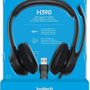 Logitech LOG981000014 Inc H390 Usb Headset with Noise-Canceling Headphones(Certified Refurbished)