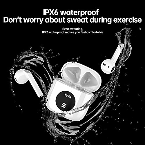 Hrbzo Wireless Earbuds Audifonos Bluetooth Inalambricos 240 Hours Playtime Earphones with Wireless Charging Case IPX6 Waterproof Noise Cancelling Earbuds Compatible with iPhone Samsung