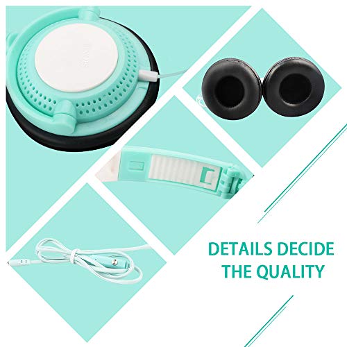 Docooler 3.5mm Wired Gaming Headset Over-Ear Sports Headphones Music Earphones with Microphone in-line Control for Smartphones Tablet Laptop Desktop PC