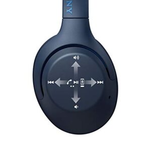 Sony WHXB900N Noise Cancelling Headphones, Wireless Bluetooth Over the Ear Headset - Blue (Amazon Exclusive)