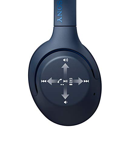 Sony WHXB900N Noise Cancelling Headphones, Wireless Bluetooth Over the Ear Headset - Blue (Amazon Exclusive)