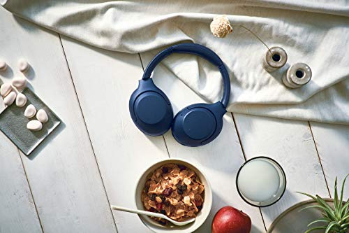 Sony WHXB900N Noise Cancelling Headphones, Wireless Bluetooth Over the Ear Headset - Blue (Amazon Exclusive)