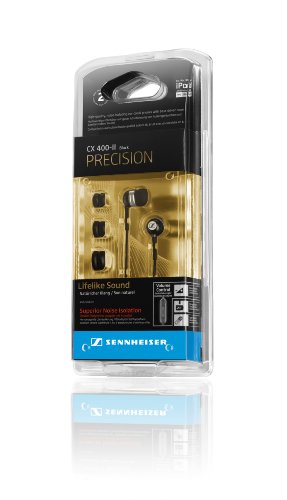 Sennheiser CX 400-II Precision Ear-Canal Phones with Bass-Driven Stereo Sound (Black)