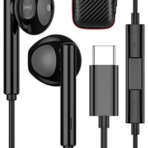 TITACUTE USB C Headphones Wired Earbuds with Microphone Noise Canceling in-Ear USB Type C Earphone for Samsung A53 S Ultra Galaxy Z Flip Fold S21 S22 S20 Google Pixel 7 Pro 6a 6 5 OnePlus 10T 10 Pro 9