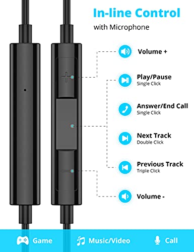 TITACUTE USB C Headphones Wired Earbuds with Microphone Noise Canceling in-Ear USB Type C Earphone for Samsung A53 S Ultra Galaxy Z Flip Fold S21 S22 S20 Google Pixel 7 Pro 6a 6 5 OnePlus 10T 10 Pro 9