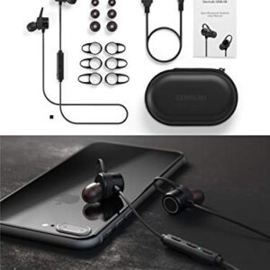 Bluetooth Earbuds Wireless Magnetic Headset Sport Earphones for Running IPX7 Waterproof Headphones 10 Hours Playtime High Fidelity Stereo Sound and Noise Cancelling Mic 1 Hour Recharge Black