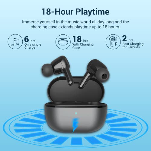 233621 Pearl II Pro Hybrid Active Noise Cancelling Earbuds, Bluetooth 5.2 Stereo Earphones with ANC, QCC3046, aptX Adaptive, 10mm Driver Premium Deep Bass Wireless Headset, Transparency Mode, 24 Hrs