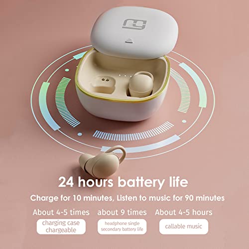 Invisible Sleep Earbuds Smallest Lightest Tiny Noise Cancelling Ear Buds for Sleeping Quiet-Comfort Mini Sleepbuds Wireless Bluetooth 5.2 Hidden Headphones for Side Sleepers / Work Small Earplugs