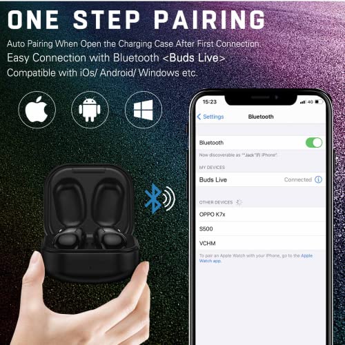 UrbanX Street Buds Live True Wireless Earbud Headphones for Samsung Galaxy Note 20 5G - Wireless Earbuds w/Active Noise Cancelling - Black (US Version with Warranty)