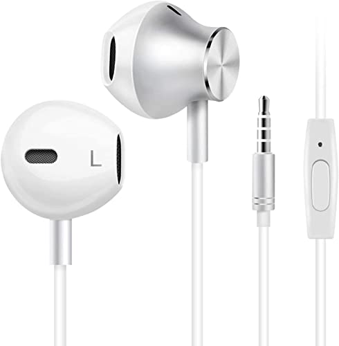 Earbuds Wired, Noise Isolating Earphones with Microphone Headsets in-Ear Headphones with Stereo Sound Earphone Wired for Phone 6/6s plus/5s/SE/Galaxy/Tablets