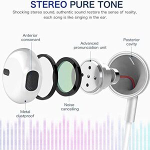 Earbuds Wired, Noise Isolating Earphones with Microphone Headsets in-Ear Headphones with Stereo Sound Earphone Wired for Phone 6/6s plus/5s/SE/Galaxy/Tablets