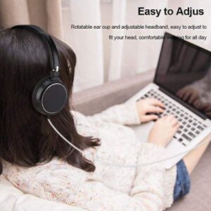 Eboxer Wired Over Ear Headphone Noise Cancelling Headset for PC Support FM Automatic Search, Foldable Headset with 3.5mm Cable for Travel, Work, Play Game, etc