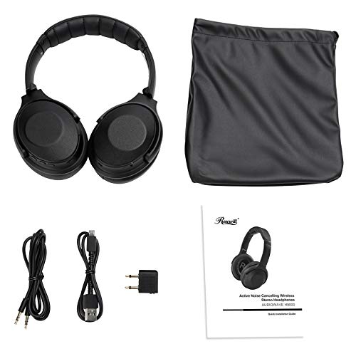 Rosewill Active Noise Cancelling Wireless Bluetooth Headphones, ANC Over Ear Wireless Headset Ideal for Travel, Rechargeable Long Lasting Battery Life/Continuous Play and Sound Quality