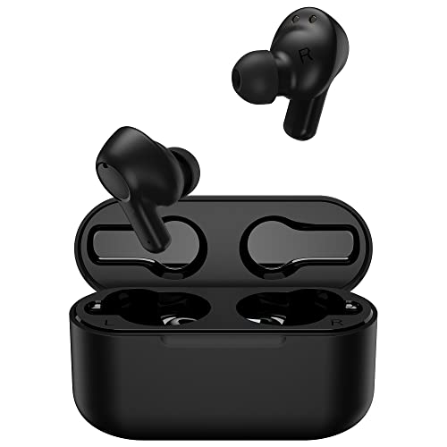 omthing Wireless Earbuds Bluetooth 5.2, in-Ear Headphones with 4 ENC Mics for Clear Call, 7mm Dynamic Driver, IPX5 Waterproof, 23h Playtime, Black