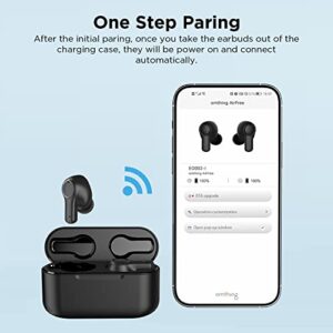 omthing Wireless Earbuds Bluetooth 5.2, in-Ear Headphones with 4 ENC Mics for Clear Call, 7mm Dynamic Driver, IPX5 Waterproof, 23h Playtime, Black