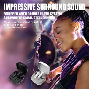 Hismell Bluetooth Earphone Wireless Earbuds Headphones with Charging Case Built-in Mic ANC in-Ear Deep Bass for Sports