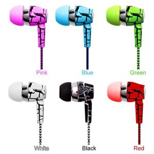 Design Nylon Braided Crack Earphone Cloth Rope Earpieces Stereo Bass MP3 Music Headset with Microphone for Cellphone MP3 MP4 (Pink)