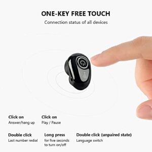 Mini Bluetooth 5.0 Single Wireless Headset Two Earphones Stereo Headphones Earbuds, Wireless Earbuds, Earbuds Wireless Bluetooth