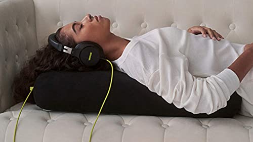 WAVE Yoga Bolster Smart Vibrating Meditation Pillow with Premium Over-Ear Headphones for Synced Music & Vibration