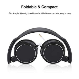 Liyeehao 93dB Portable Wired Headset, Support FM Automatic Search, Foldable Noise Cancelling Headphone, for Sports for Travel