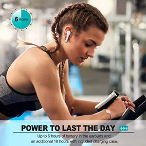 Bluetooth Earbuds 5.0 Wireless Sports Earphones Stereo Anti-Sweat Earphones with Charging case That can be Used for Work/Gym/Travel/Running