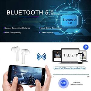 Bluetooth Earbuds 5.0 Wireless Sports Earphones Stereo Anti-Sweat Earphones with Charging case That can be Used for Work/Gym/Travel/Running