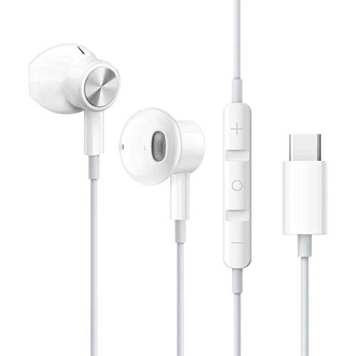 USB Type C Earphones, DOTSOG In-Ear Magnetic Earbuds with Mic, Stereo Bass Noise Cancelling Headphones, Sports Headsets Compatible with Google Pixel 3/2/XL, Huawei, Essential Phone, Other Typc C Devic