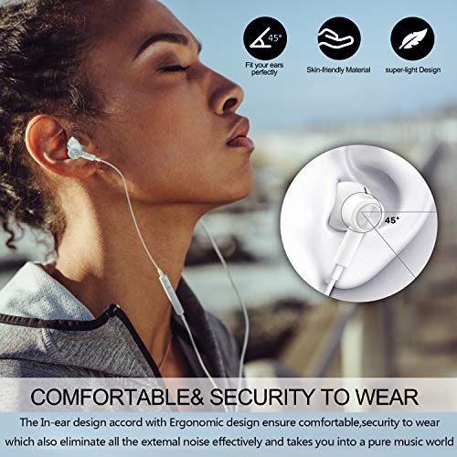 USB Type C Earphones, DOTSOG In-Ear Magnetic Earbuds with Mic, Stereo Bass Noise Cancelling Headphones, Sports Headsets Compatible with Google Pixel 3/2/XL, Huawei, Essential Phone, Other Typc C Devic