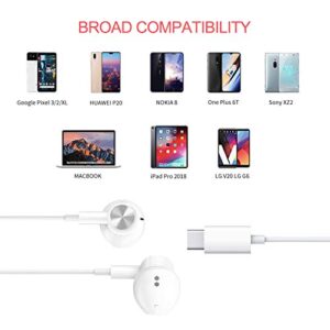 USB Type C Earphones, DOTSOG In-Ear Magnetic Earbuds with Mic, Stereo Bass Noise Cancelling Headphones, Sports Headsets Compatible with Google Pixel 3/2/XL, Huawei, Essential Phone, Other Typc C Devic