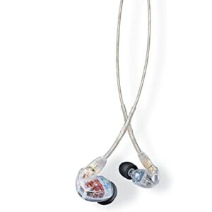 Shure SE535-CL Professional Sound Isolating Earphones, High Definition Sound + Natural Bass, Three Drivers, In-Ear Fit, Detachable Cable, Durable Quality - Clear