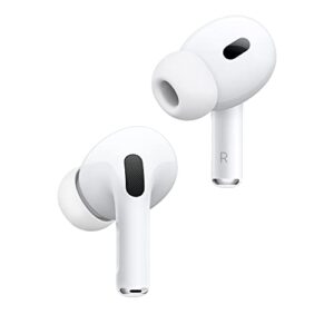 apple airpods pro (2nd generation) wireless earbuds, up to 2x more active noise cancelling, adaptive transparency, personalized spatial audio, magsafe charging case, bluetooth headphones for iphone