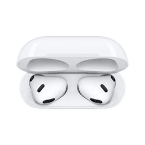 Apple AirPods (3rd Generation) Wireless Earbuds with Lightning Charging Case. Spatial Audio, Sweat and Water Resistant, Up to 30 Hours of Battery Life. Bluetooth Headphones for iPhone