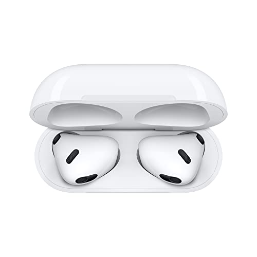 Apple AirPods (3rd Generation) Wireless Earbuds with Lightning Charging Case. Spatial Audio, Sweat and Water Resistant, Up to 30 Hours of Battery Life. Bluetooth Headphones for iPhone