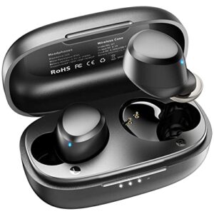 tozo a1 mini wireless earbuds bluetooth 5.3 in ear light-weight headphones built-in microphone, ipx5 waterproof, immersive premium sound long distance connection headset with charging case, black