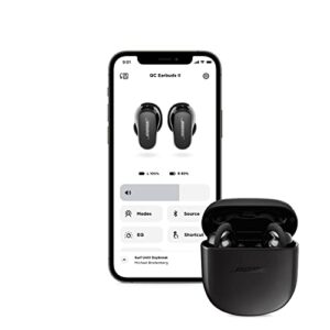 NEW Bose QuietComfort Earbuds II, Wireless, Bluetooth, World’s Best Noise Cancelling In-Ear Headphones with Personalized Noise Cancellation & Sound, Triple Black